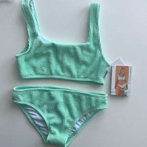 Limeapple | Swim | Limeapple Crinkle Bikini In Aqua Nwt Size 8 | Poshmark
